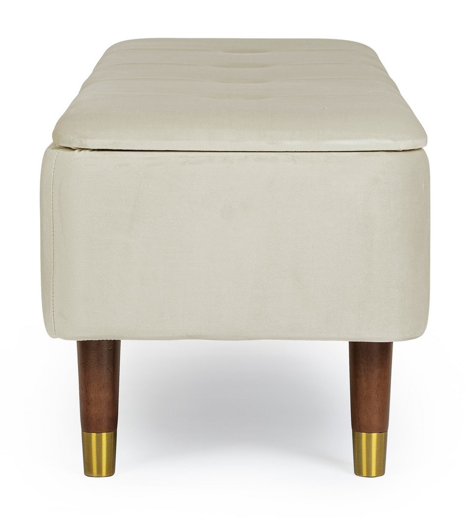 Panca contenitore KIRA colore panna - Konte Design